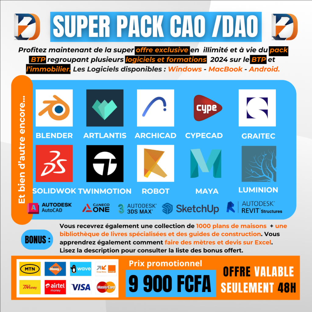 Super Pack CAO/DAO – BTP & Immobilier ( Logiciels & Formations ...